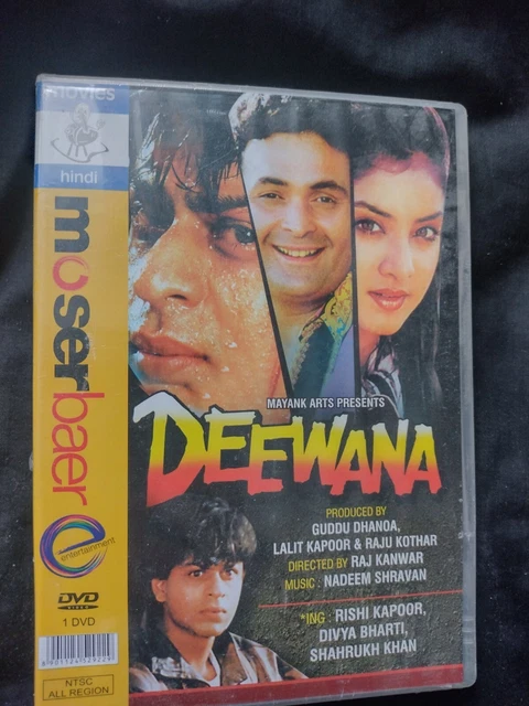DEEWANA * SHAHRUKH KHAN, RISHI KAPOOR - ORIGINAL BOLLYWOOD DVD ~ new ...