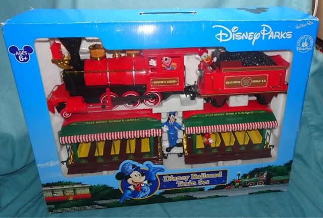 TRAIN WALT DISNEY World Railroad Set Mickey, Goofy & Donald RARE 6+ £ ...