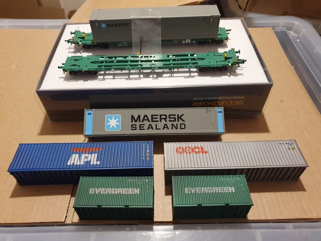 BACHMANN FREIGHTLINER WAGON/DAPOL Oo Gauge Containers £25.00 - PicClick UK