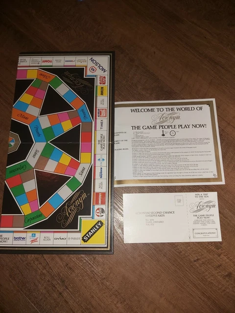 RARE VINTAGE ACRONYM Board Game Original Circa 1985 Like New Appears ...