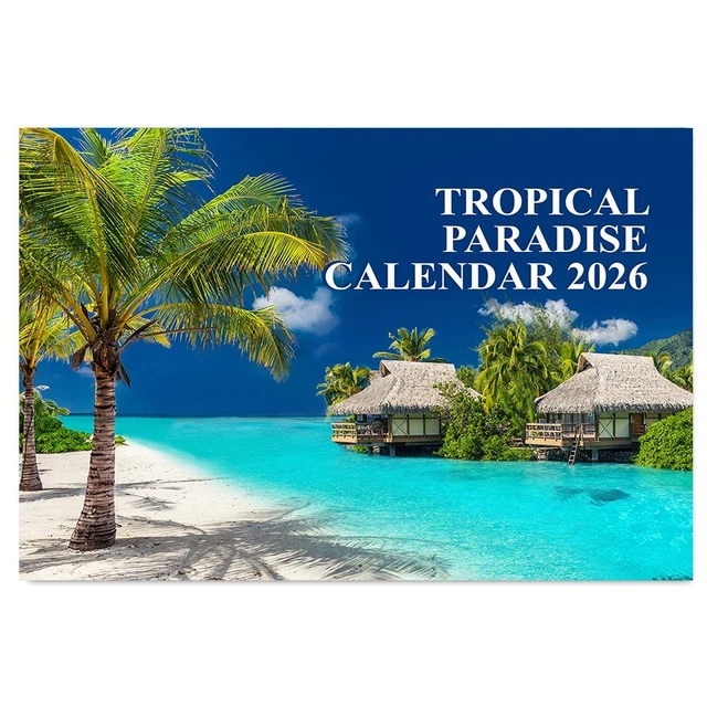 A4 TROPICAL PARADISE Calendar 2026 12 Month Wall Calendar 2026 A3 When ...