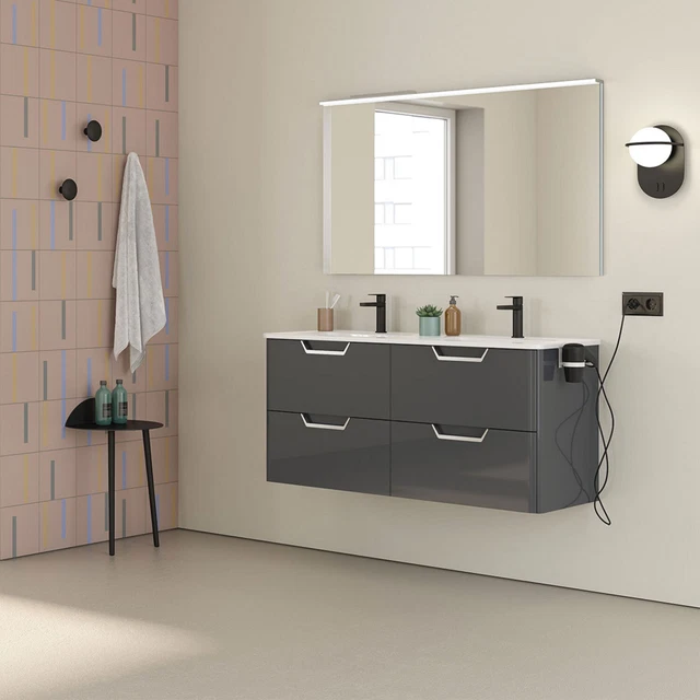 ROYO LIFE 4-DRAWER Wall Hung Vanity Unit with Basin 1200mm Wide ...