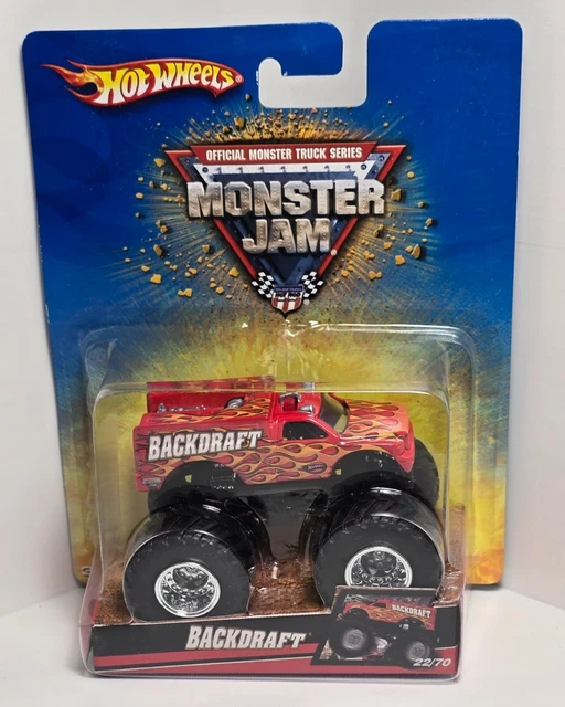 HOT WHEELS MONSTER Jam - Backdraft 22/70 - 2008 - New Sealed £15.00 ...