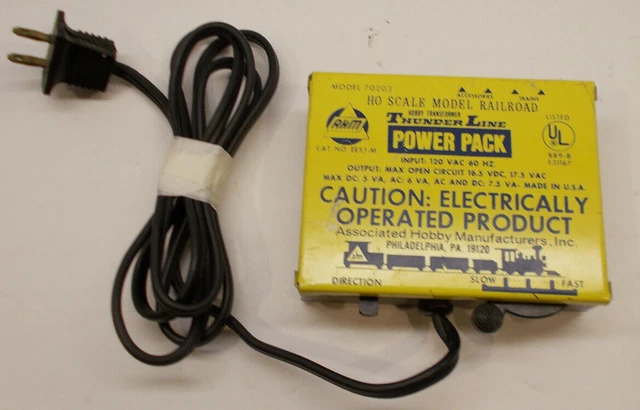 AHM THUNDERLINE HO SCALE Train Power Pack MODEL 70203 - VINTAGE ...