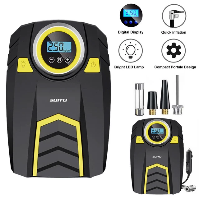 ELECTRIC CORDED 12V 150PSI Car Tyre Inflator Pump Portable Air Compressor Pump £12.99 - PicClick UK