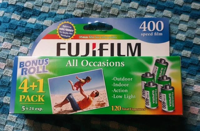 FUJIFILM 400 COLOR Film 35mm 5 rolls 120 exposures expired 2009 SEALED ...