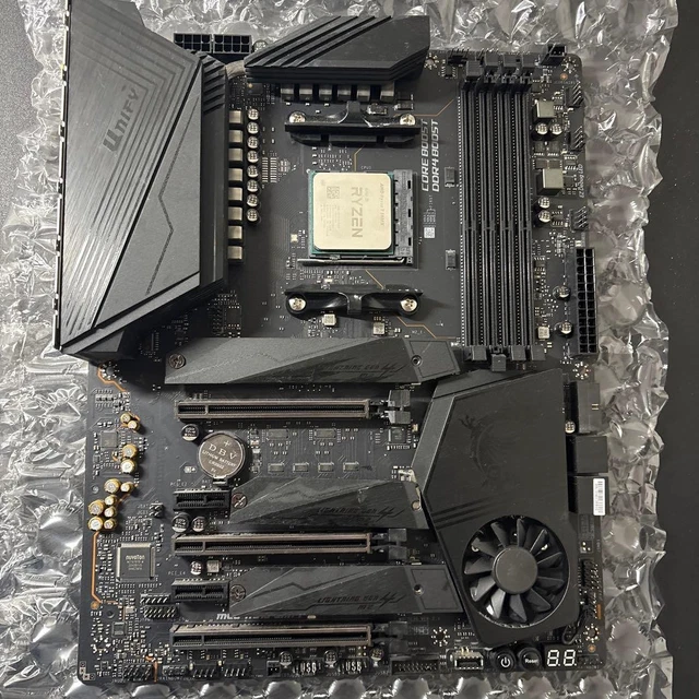AMD RYZEN 7 5800X X570 Unify ATX Motherboard DDR4 4-Slot Black Used £ ...