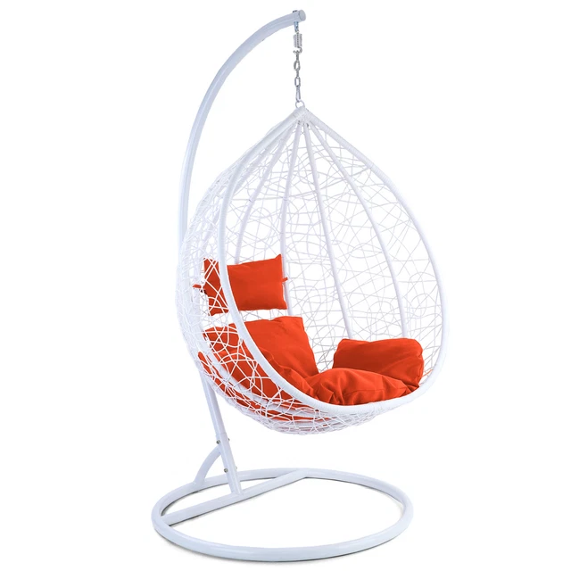 LUXE HAMAC MIAMI XXL Rotin Synthétique Panier Et Cadre Blanc Coussin ...