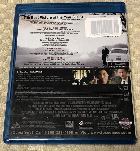 CAPOTE BLU-RAY 2005 Philip Seymour Hoffman $9.99 - PicClick CA