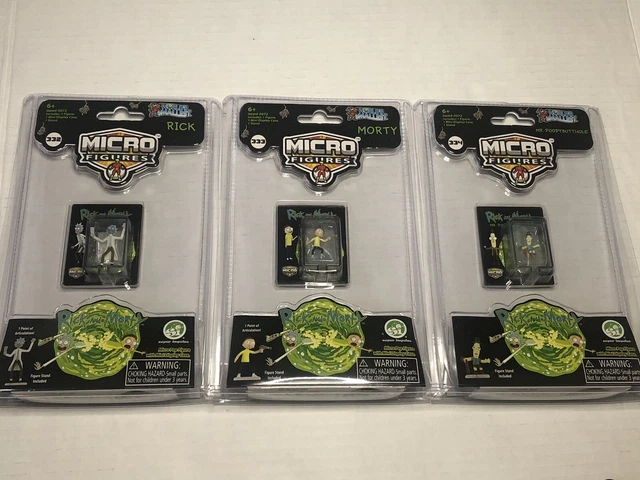 ADULT SWIM RICK & Morty: Worlds Smallest Micro Figures Set #332/333/334 ...