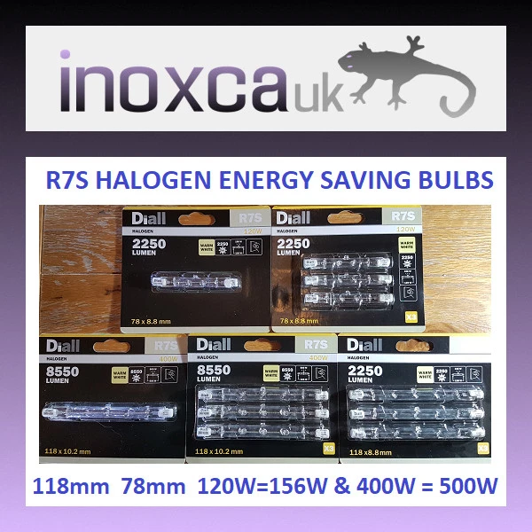 R7S LINEAR HALOGEN FLOOD LIGHT BULB LAMP 78mm 118mm 120W 156W 300W 400W ...
