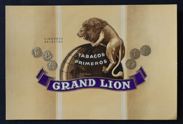 ANCIENNE ÉTIQUETTE BOITE DE CIGARE GRAND LION old box cigar label EUR ...