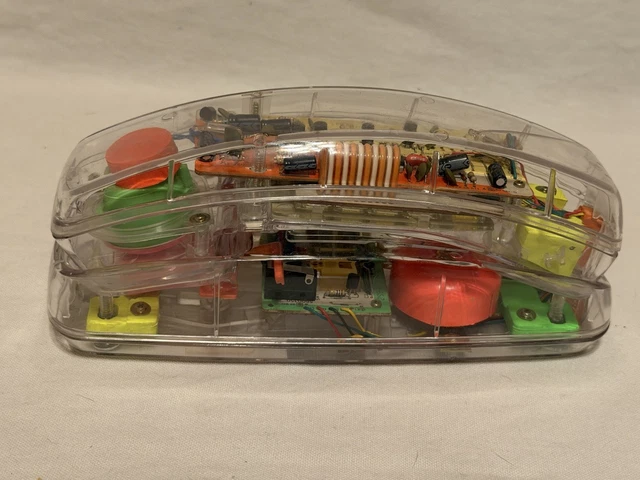 VTG 90S CONAIR Phone Clear See Through Transparent Neon Retro 5W205 ...