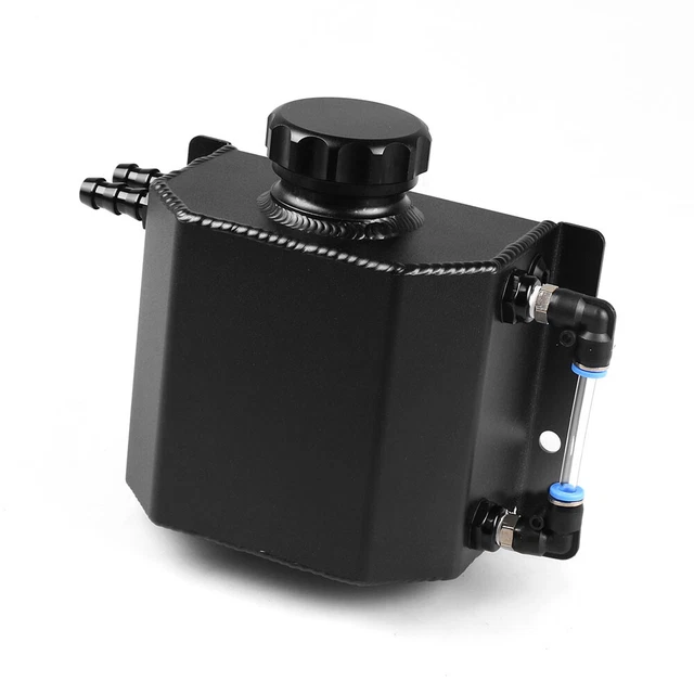 UNIVERSAL 1L ALUMINUM Racing Car Oil Catch Can Reservoir Coolant Fuel ...