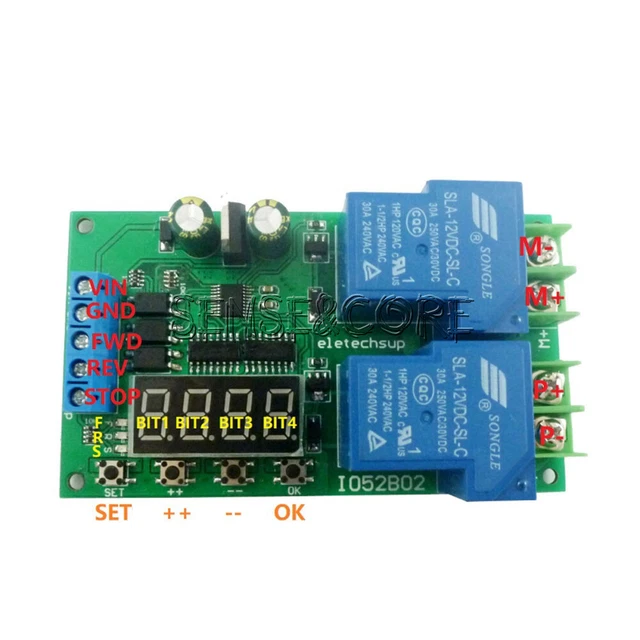 30A 12V MULTIFUNCTION DC/AC Motor Forward & Reverse Start Stop Delay Controller EUR 17,84 ...