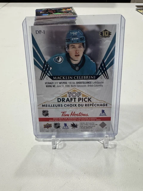 2024-2025 MACKLIN CELEBRINI Top Draft Pick Tim Hortons $250.00 ...