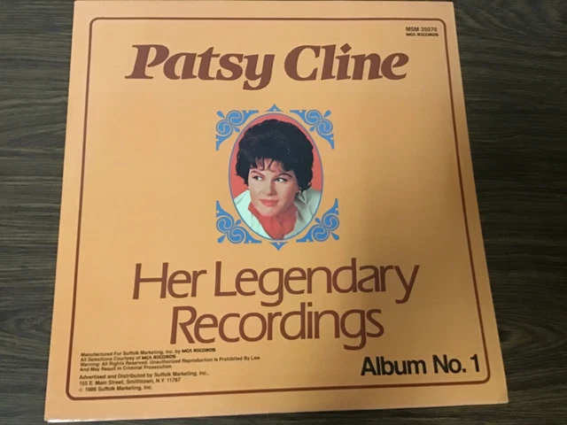 PATSY CLINE HER Legendary Recordings LP Vinyl Record Country Rock Pop ...