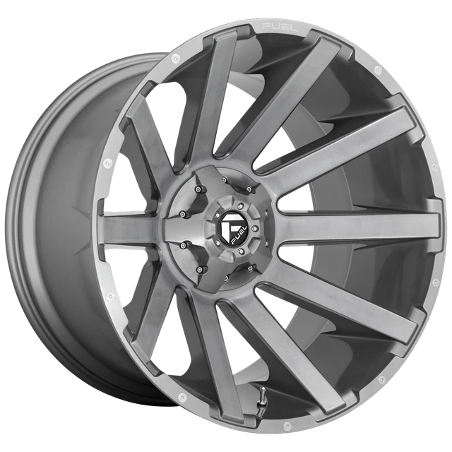 20X10 FUEL D714 CONTRA PLAT BRUSH GUN MTL TINT Wheel 5x4.5/5x5 (-18mm ...