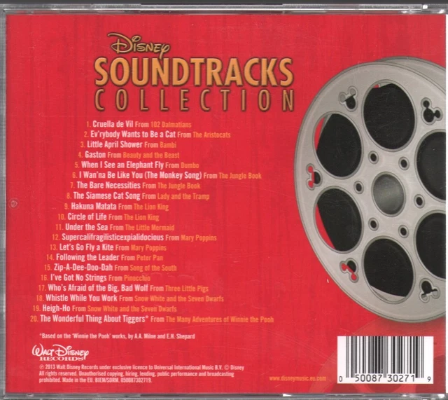DISNEY SOUNDTRACKS COLLECTION 20 Classic Hits CD Europe Walt Disney ...