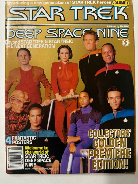 STAR TREK DEEP Space Nine Magazine Issue #1 1993 Golden Premier Ed 4 ...