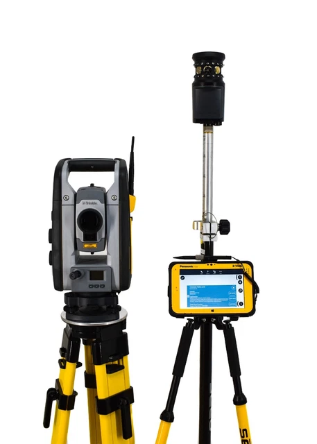 TRIMBLE RTS655 5& Robotic Total Station w/ Panasonic Tablet & Fieldlink ...