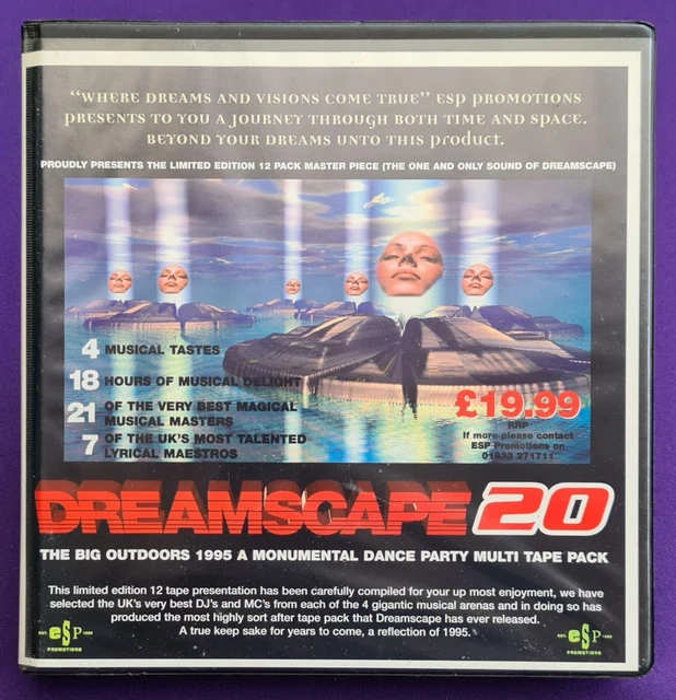 DREAMSCAPE 20 THE Big Outdoors 1995 HUGE Pack Rave Cassette Tape Pack ...