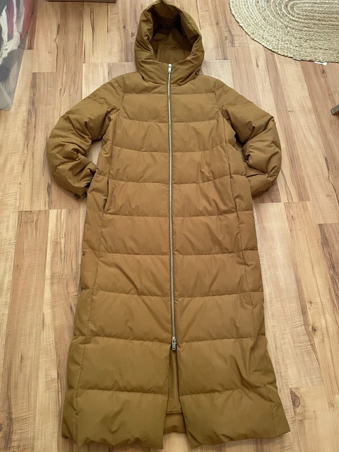 COS OVERSIZED PUFFER DUVET COAT LONG ZIP MUSTARD RRP £180 SZ 34 Uk 8-10 ...