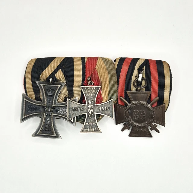 WW1 GERMAN MOUNTED Medal Set 1914-1918 Iron Cross Honour/Hindenberg ...