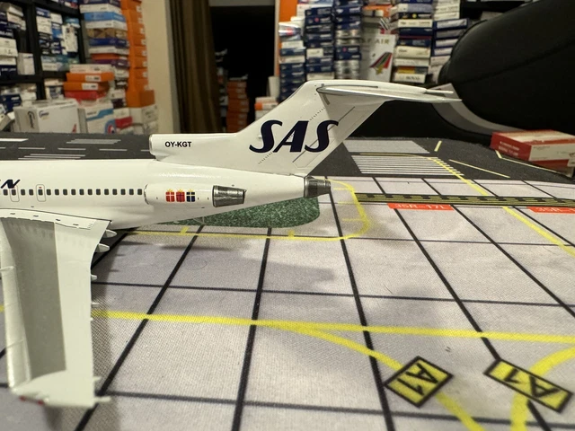 JC WINGS 1:200 SAS Scandinavian Airlines B727-100 OY-KGT Custom Diecast ...