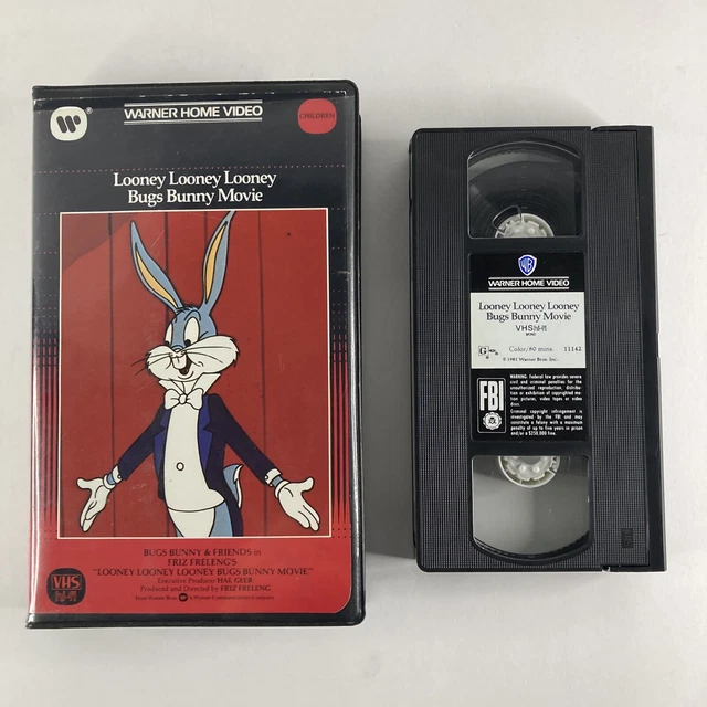 THE LOONEY LOONEY Bugs Bunny Movie VHS 1983 Warner Home Video Black ...