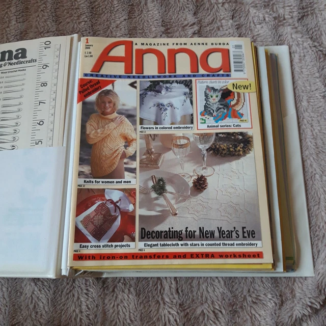ANNA MAGAZINE COMPLETE Year 2000 In Burda Binder, 12 Issues, All ...