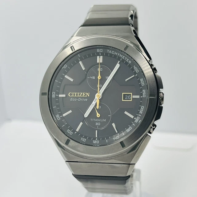 OROLOGIO CITIZEN UOMO Eco-Drive Super Titanio Armor Argento 10ATM 45 mm ...