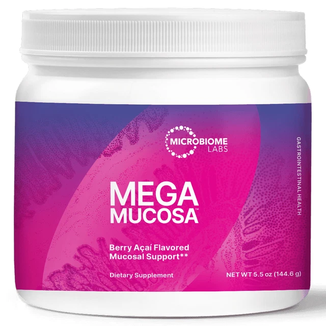 MICROBIOME LABS MEGAMUCOSA - GI Lining Powder Supplement - Gut Lining ...