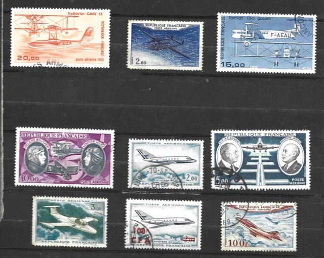 LOT DE 9 Timbres / France / Poste Aerienne / EUR 1,00 - PicClick FR