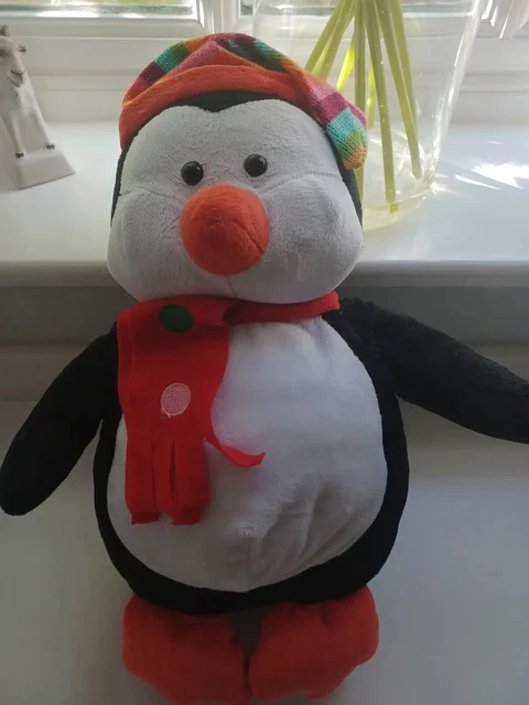 TESCO CHILLY AND Friends Soft Toy Plush 40Cm Christmas Penguin Vgc £10. ...