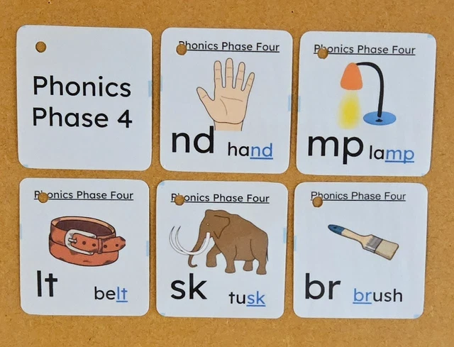 PHONICS PHASE 4 Flash Cards with Key Ring - Consonant Digraphs £3.84 ...