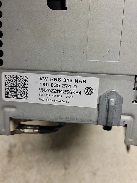 HEAD UNIT RADIO Navigation GPS RNS 315 VW Jetta Golf GTI MK6 - 1K0 035 274 D $170.48 - PicClick CA