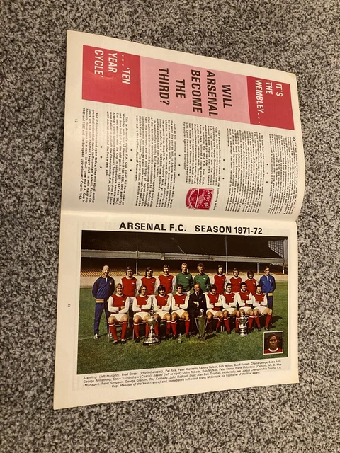 ARSENAL V LEEDS 1972 FA Cup Final Programme. £3.00 - PicClick UK