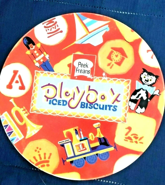PEEK FREAN'S PLAYBOX Iced Biscuits English Cookie Tin Vintage Bright ...