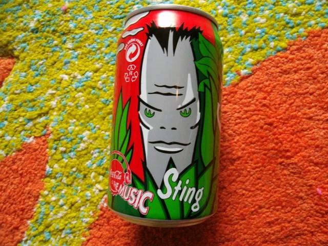 1 SAMMLERDOSE 1995 STING Coca Cola Coke Dose 90er Jahre IS THE MUSIC ...