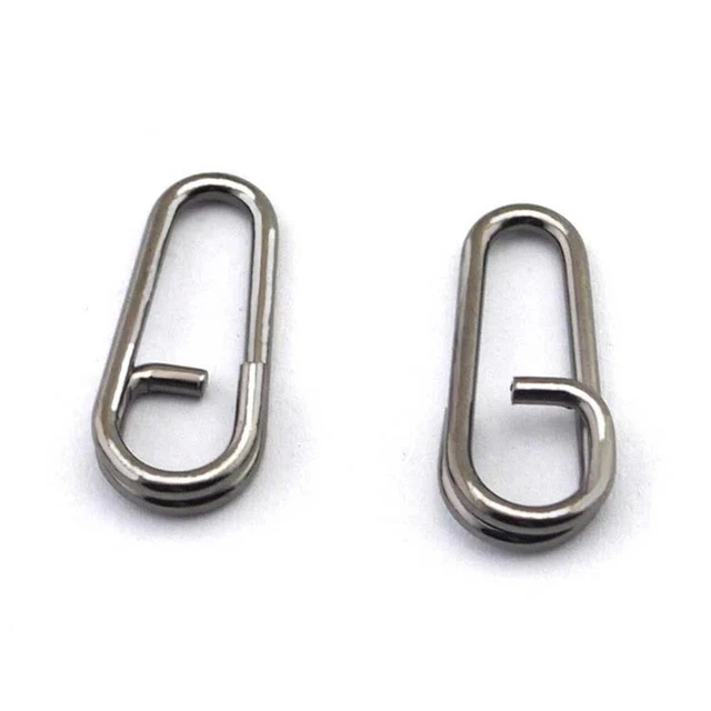 OUTDOOR FISHING BENT Head Snap Connector Fishing Lures Split Oval Split Rings $5.99 - PicClick AU