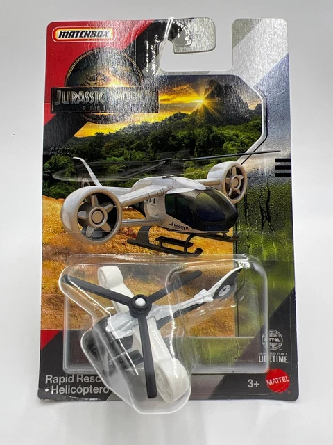 2025 MATCHBOX JURASSIC World Rebirth Rapid Rescue Copter White 160i $8. ...