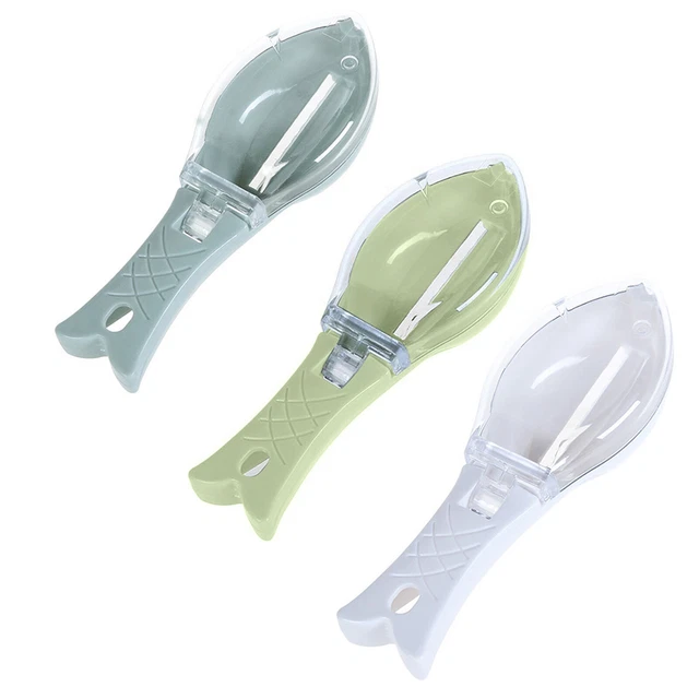 PLASTIC FISH SCALE Scraper with Hanging Hole Quick Removal Fish Scale ...