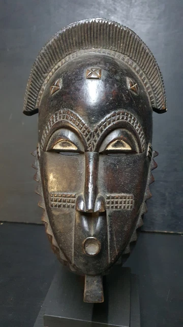 ART AFRICAIN - Ancien Masque Passeport de Famille Baoulé Baule Akan ...