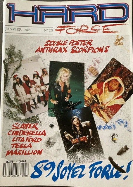 MAGAZINE HARD FORCE n°25, Slayer, Cinderella, Marillion, Lita Ford ...