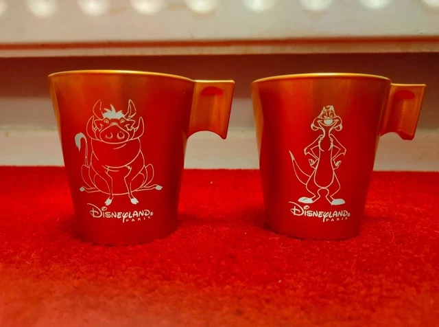 TIMON AND PUMBAA Disney Land Paris Glass Cups £20.00 - PicClick UK