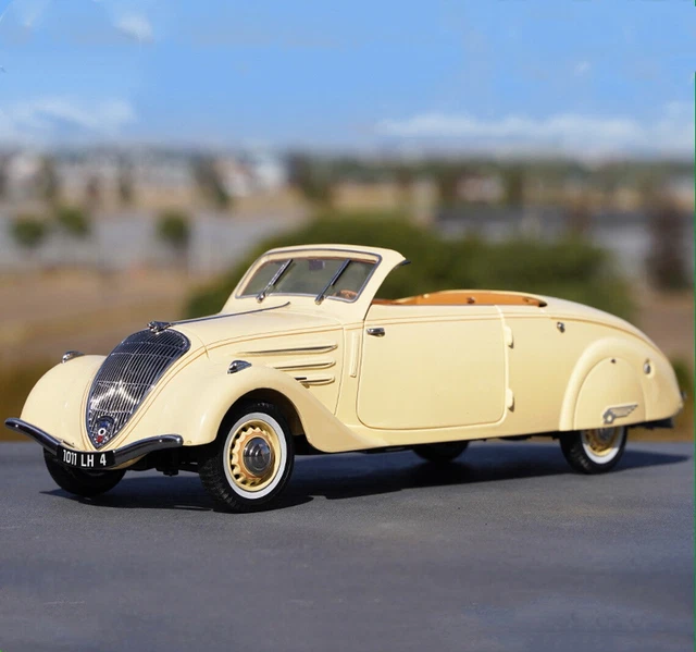 NOREV 1/18 SCALE PEUGEOT 402 ECLIPSE Yellow Diecast Car Model Toy ...