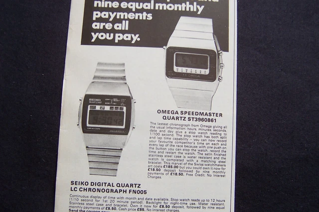 OMEGA SPEEDMASTER QUARTZ Watch 1978 Original Vintage Press Advert £6.51 ...