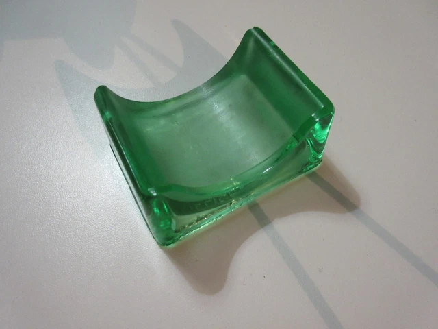 ANTIQUE 1930S ENGLISH LILLICRAP GREEN HONE GLASS FOR DOUBLE EDGE RAZOR ...
