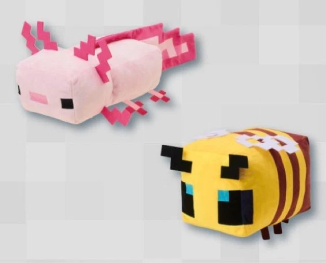 MINECRAFT BIG PELUCHE bambola Honeybee & axolotl set 27 cm Premio Furyu ...